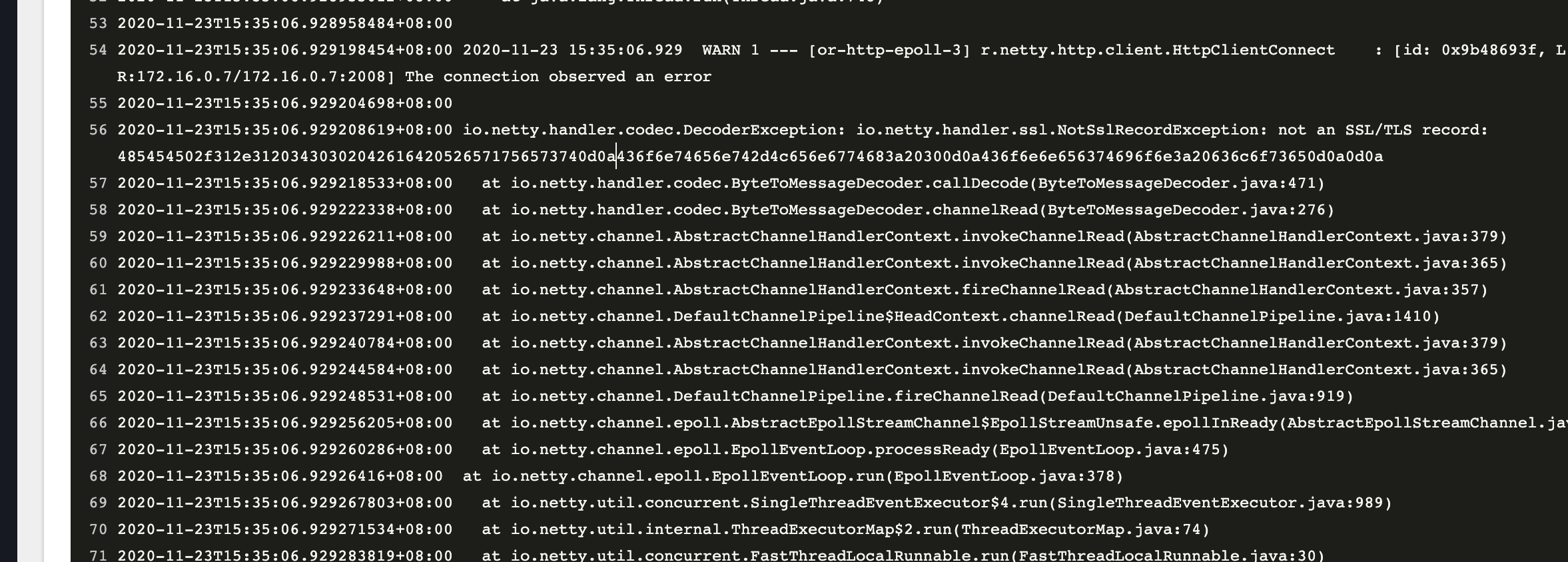 Https前段访问界面正常，调用接口出现io.netty.handler.ssl.NotSslRecordException: not an SSL/TLS record: · Issue # ...