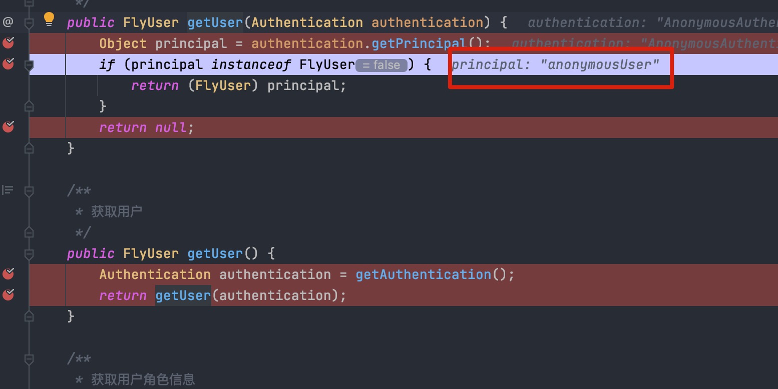 SecurityUtils.getUser().getUsername()空指针 · Issue #I4O2FL · lengleng/pig - Gitee.com